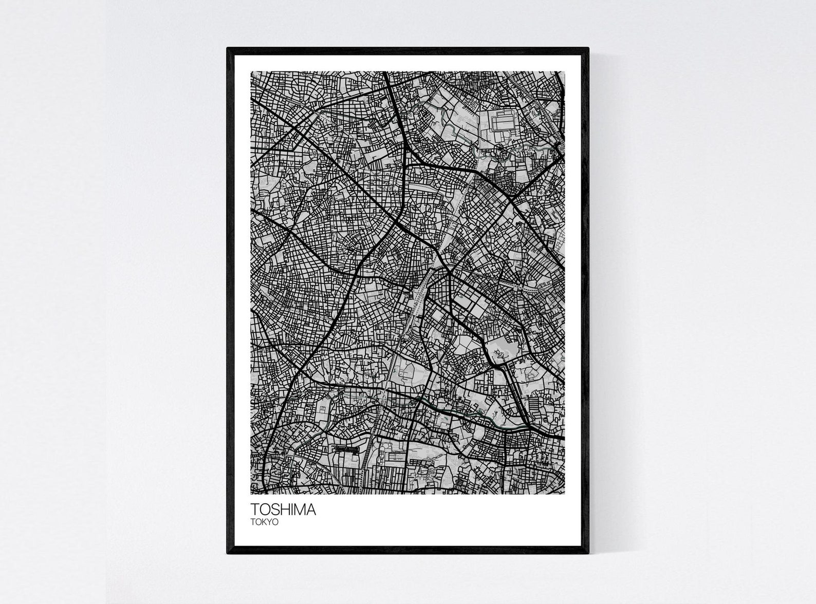 Toshima Tokyo Map Print Many Colours Fast Delivery - Etsy UK