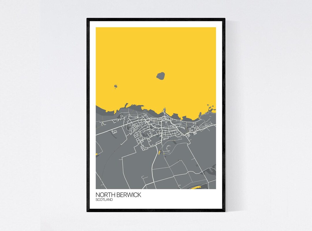 North Berwick, Scotland Map Art Print Many Styles 350gsm Art Quality ...