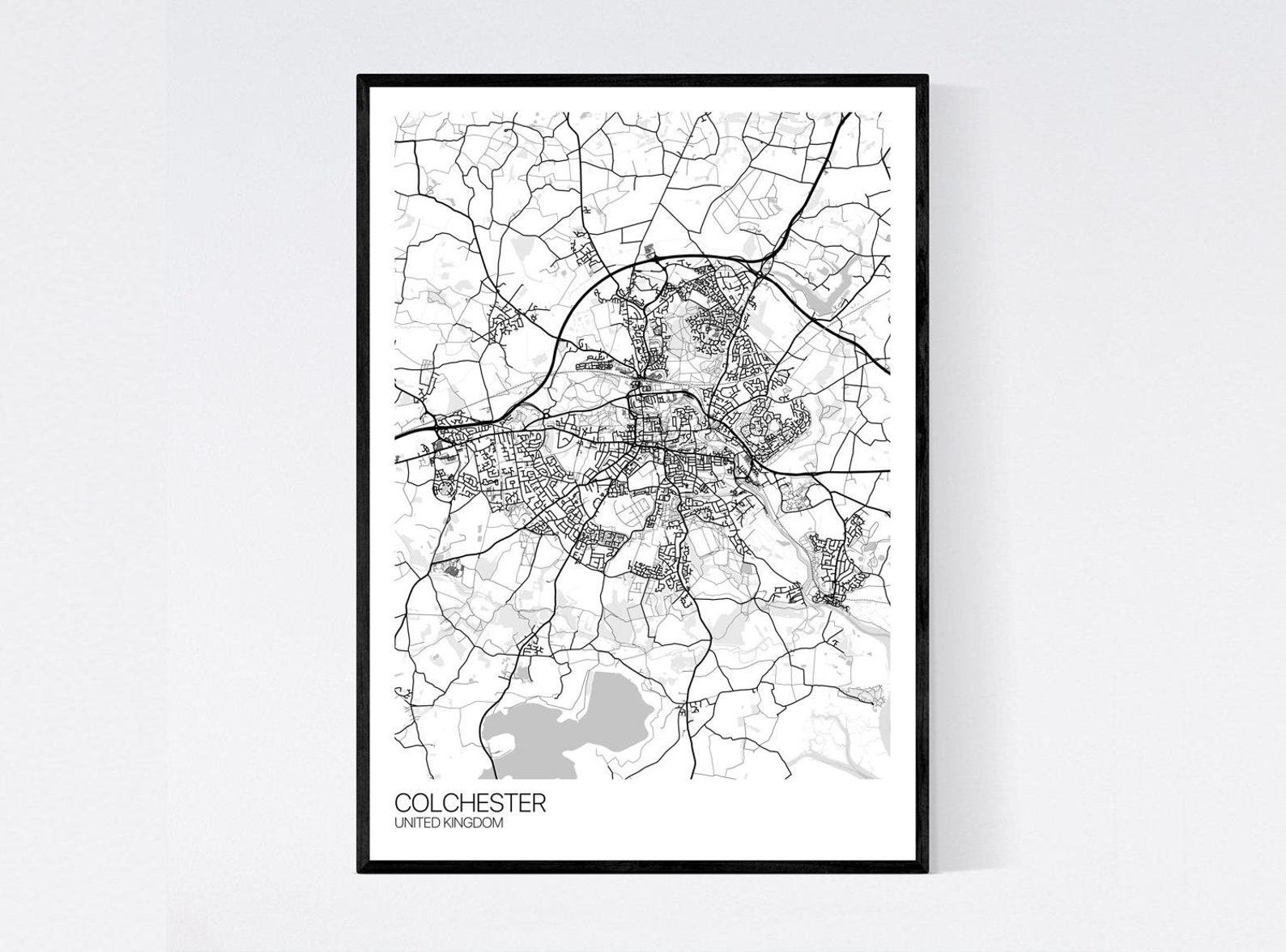 Colchester United Kingdom City Map Art Print Many Styles - Etsy UK
