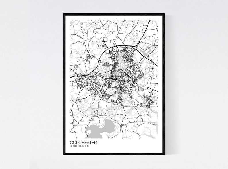 Colchester United Kingdom City Map Art Print Many Styles | Etsy