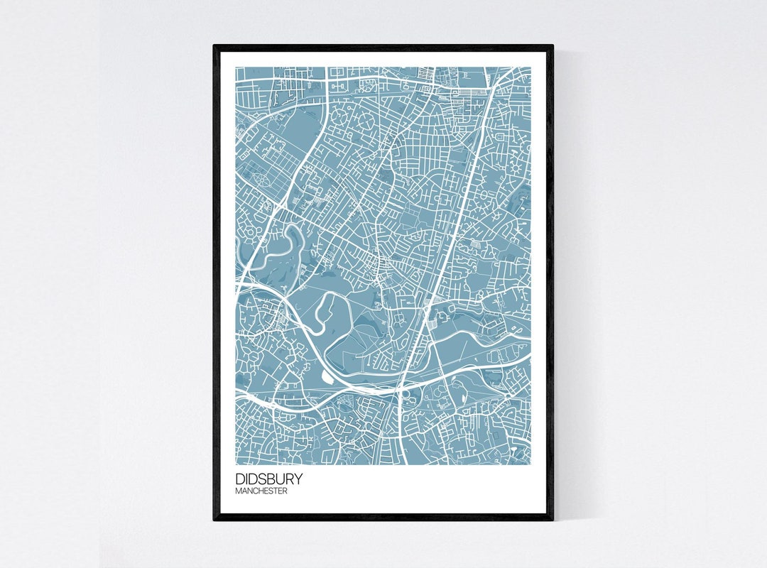 Didsbury, United Kingdom Map Print - Many Colours - Fast Delivery ...