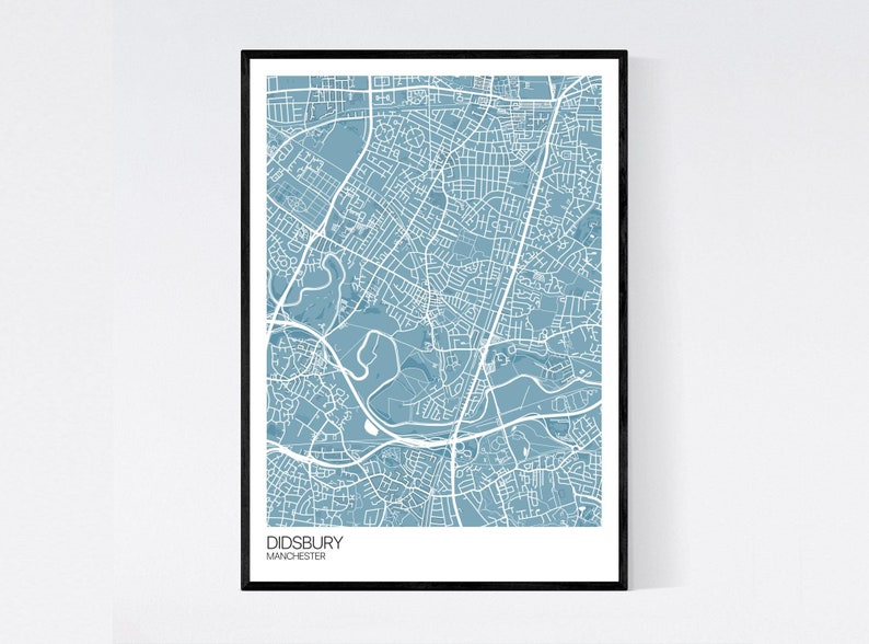 Didsbury United Kingdom Map Print Many Colours Fast | Etsy