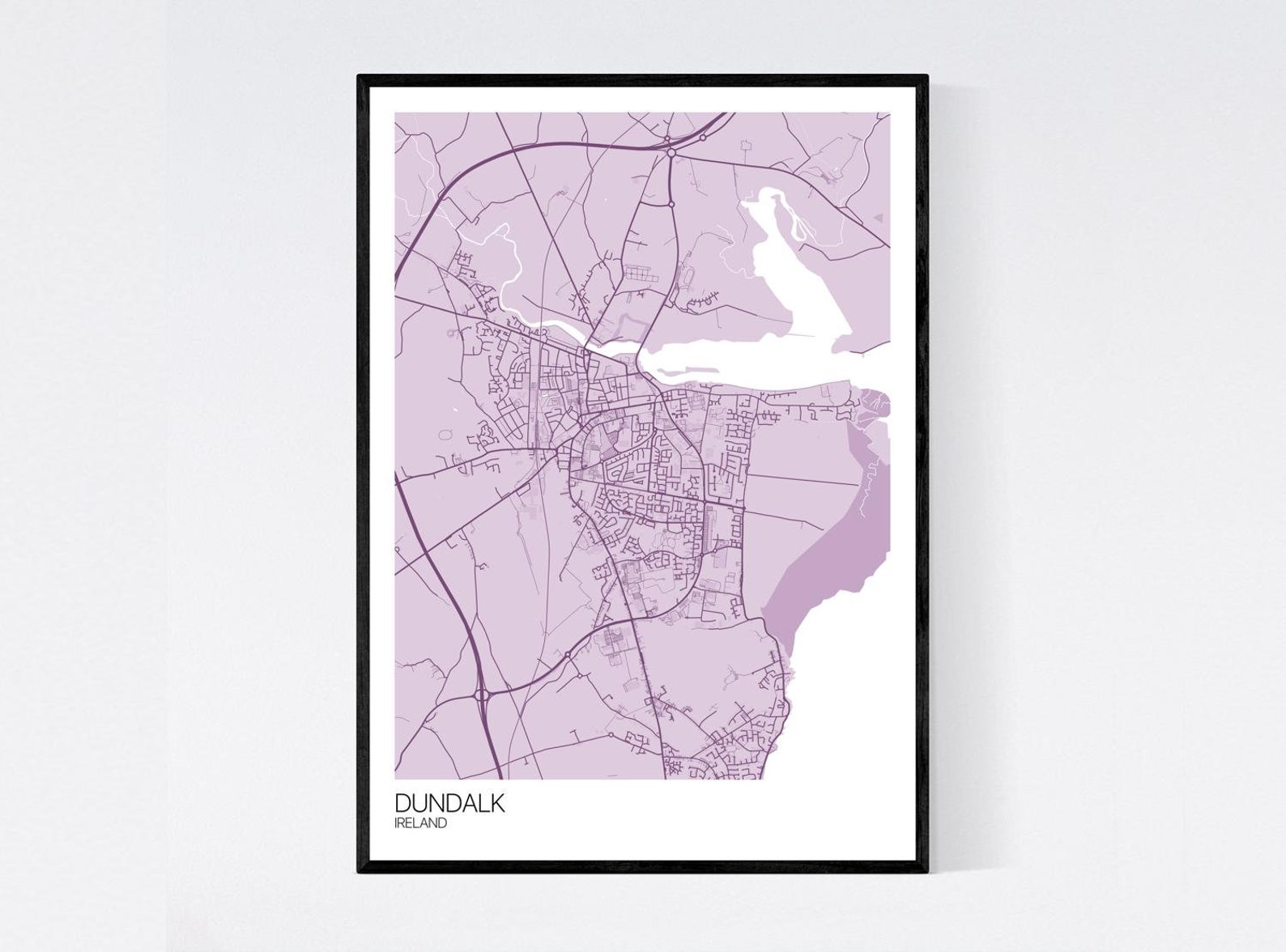 Dundalk City Map Art Print Many Styles 350gsm Art Quality - Etsy