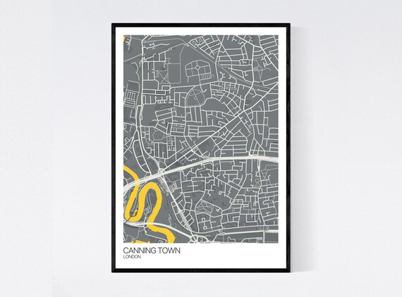 Canning Town London Map Art Print Many Colours 350gsm Art | Etsy
