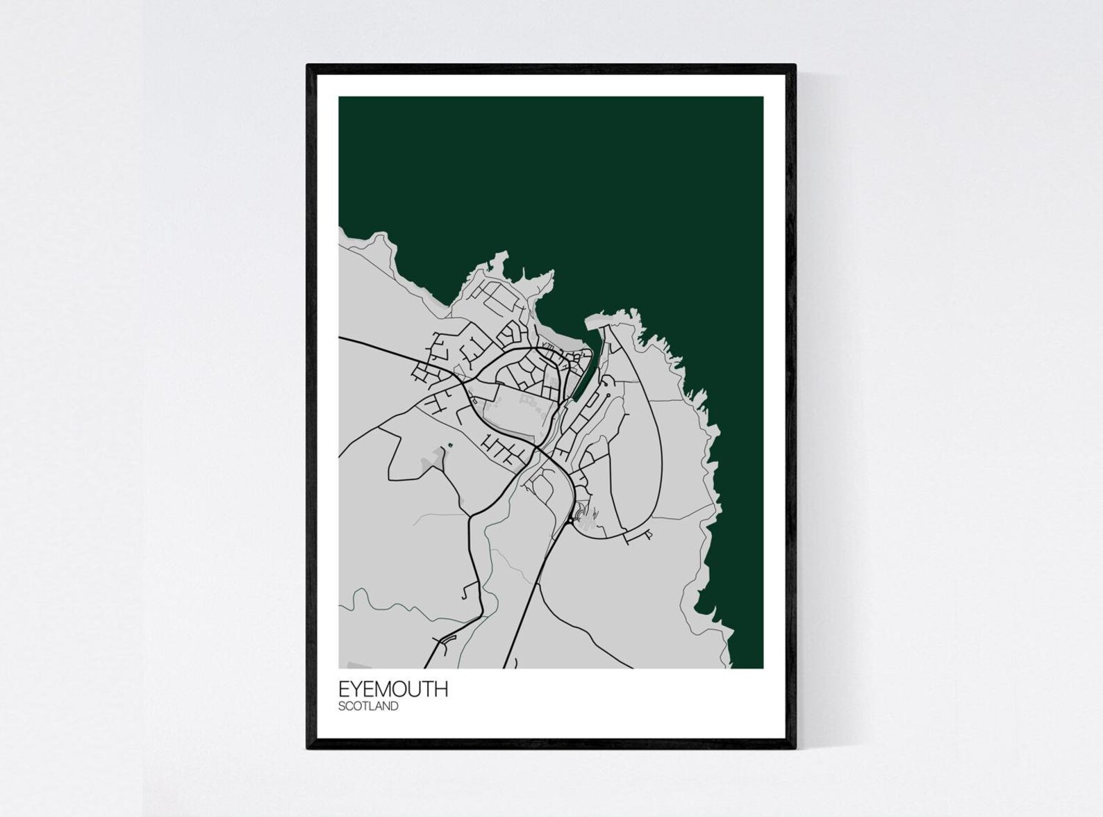 Eyemouth Scotland Map Art Print Many Styles 350gsm Art - Etsy