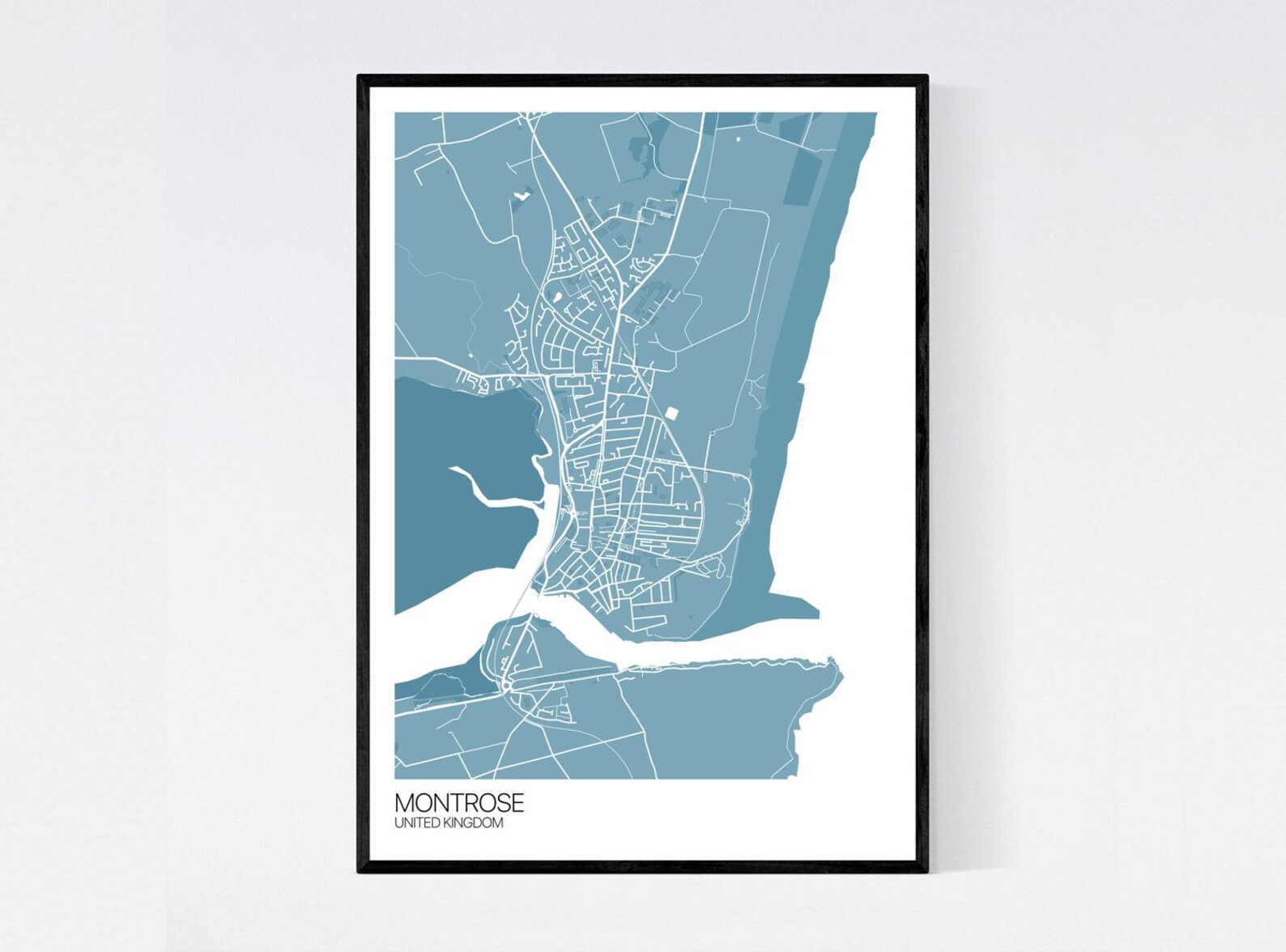 Montrose Scotland City Map Art Print Many Styles 350gsm | Etsy