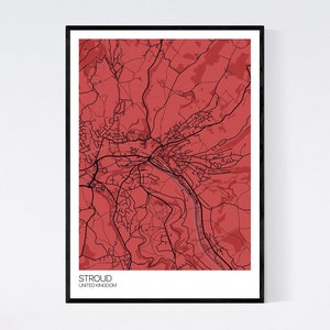 Stroud Map Art Print Many Styles 350gsm Art Quality Paper - Etsy