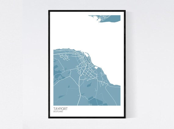 Tayport Scotland Map Art Print Many Styles 350gsm Art | Etsy