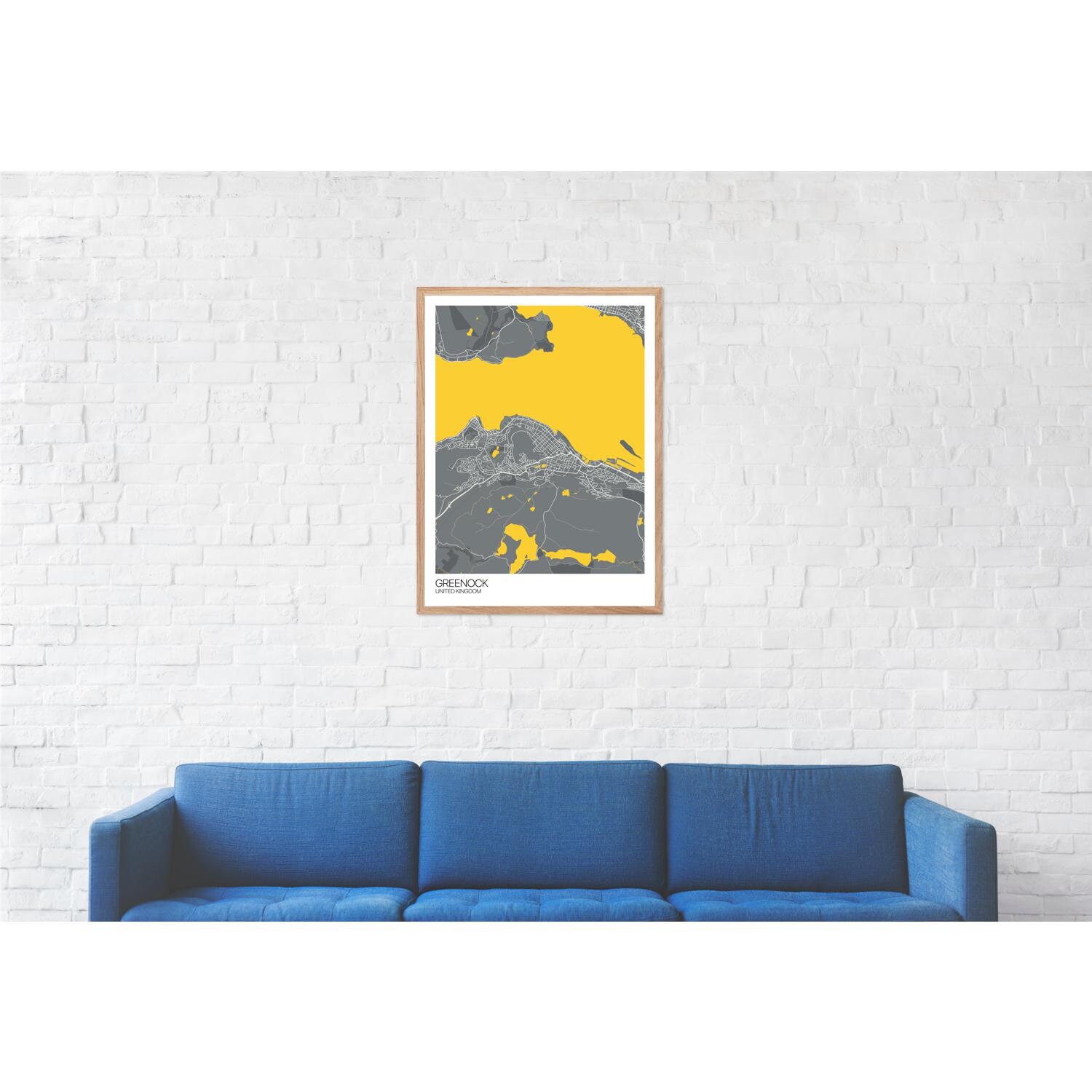 Greenock Scotland City Map Art Print Many Styles 350gsm | Etsy UK