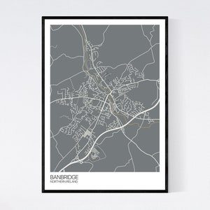 Banbridge Northern Ireland Map Art Print Many Styles - Etsy