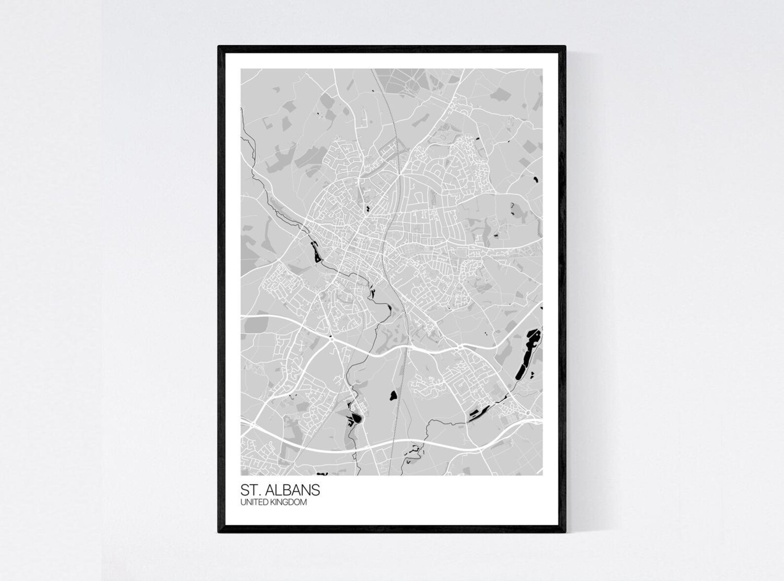 St. Albans United Kingdom City Map Art Print Many Colours - Etsy UK