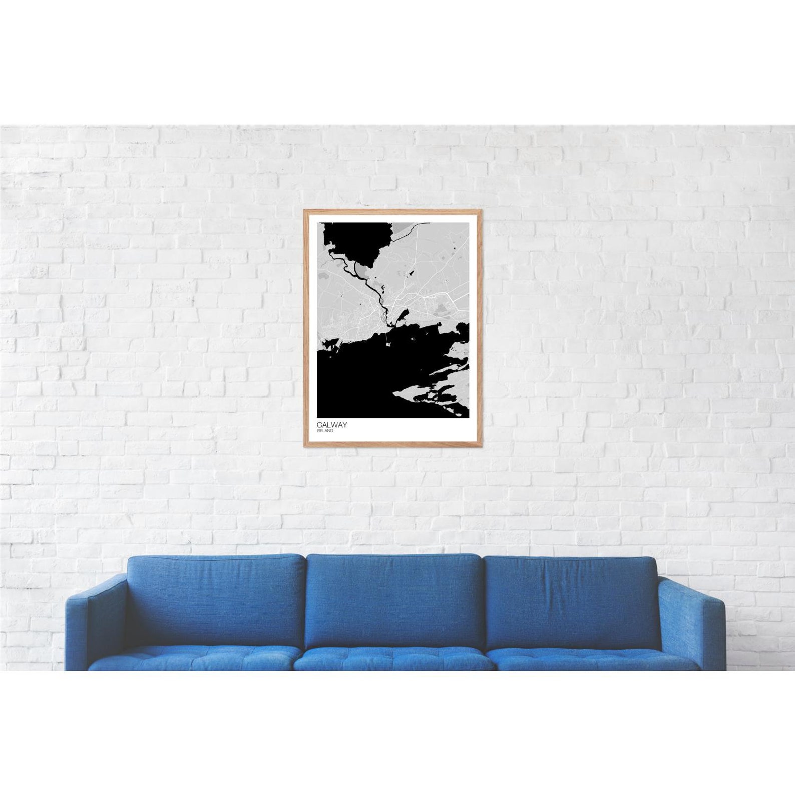 Galway City Map Art Print Many Styles 350gsm Art Quality | Etsy