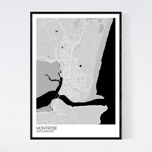 Montrose Scotland City Map Art Print Many Styles 350gsm - Etsy