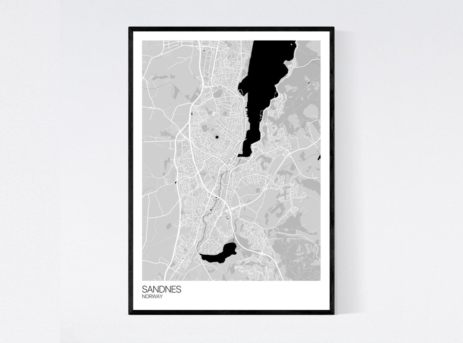 Sandnes Norway Map Art Print Many Colours 350gsm Art - Etsy