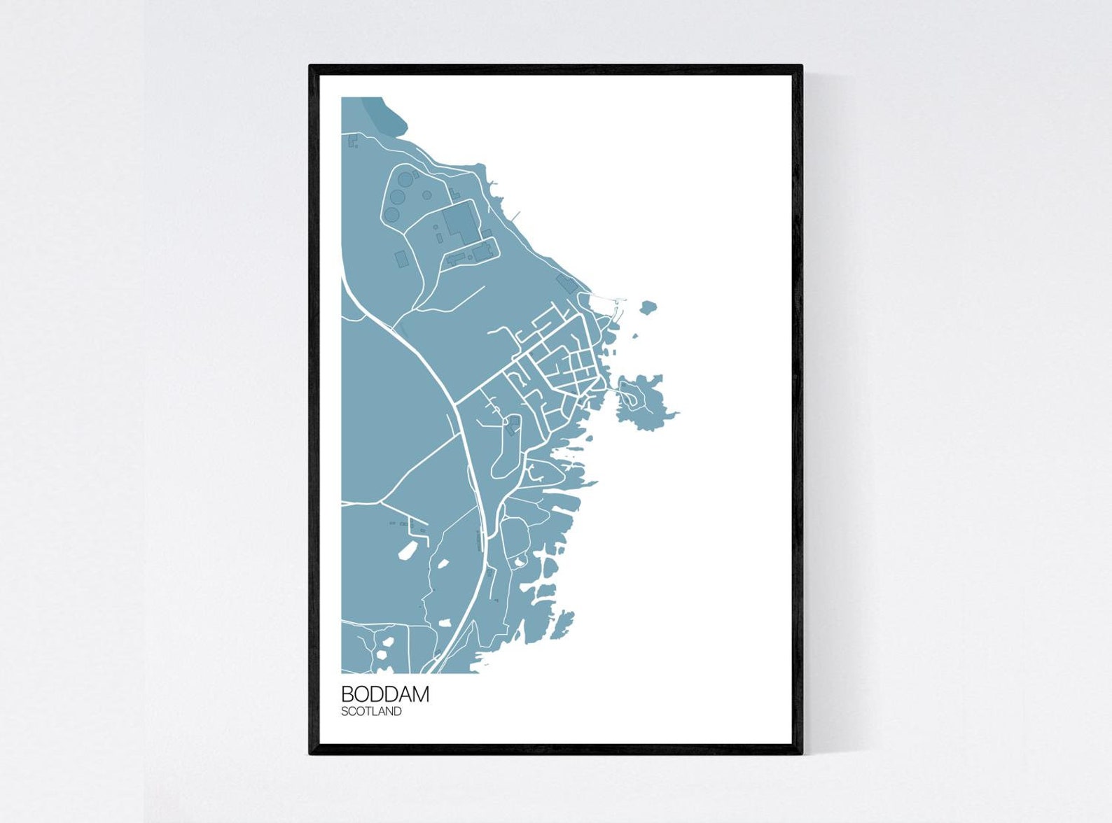 Boddam Scotland Map Art Print Many Styles 350gsm Art | Etsy