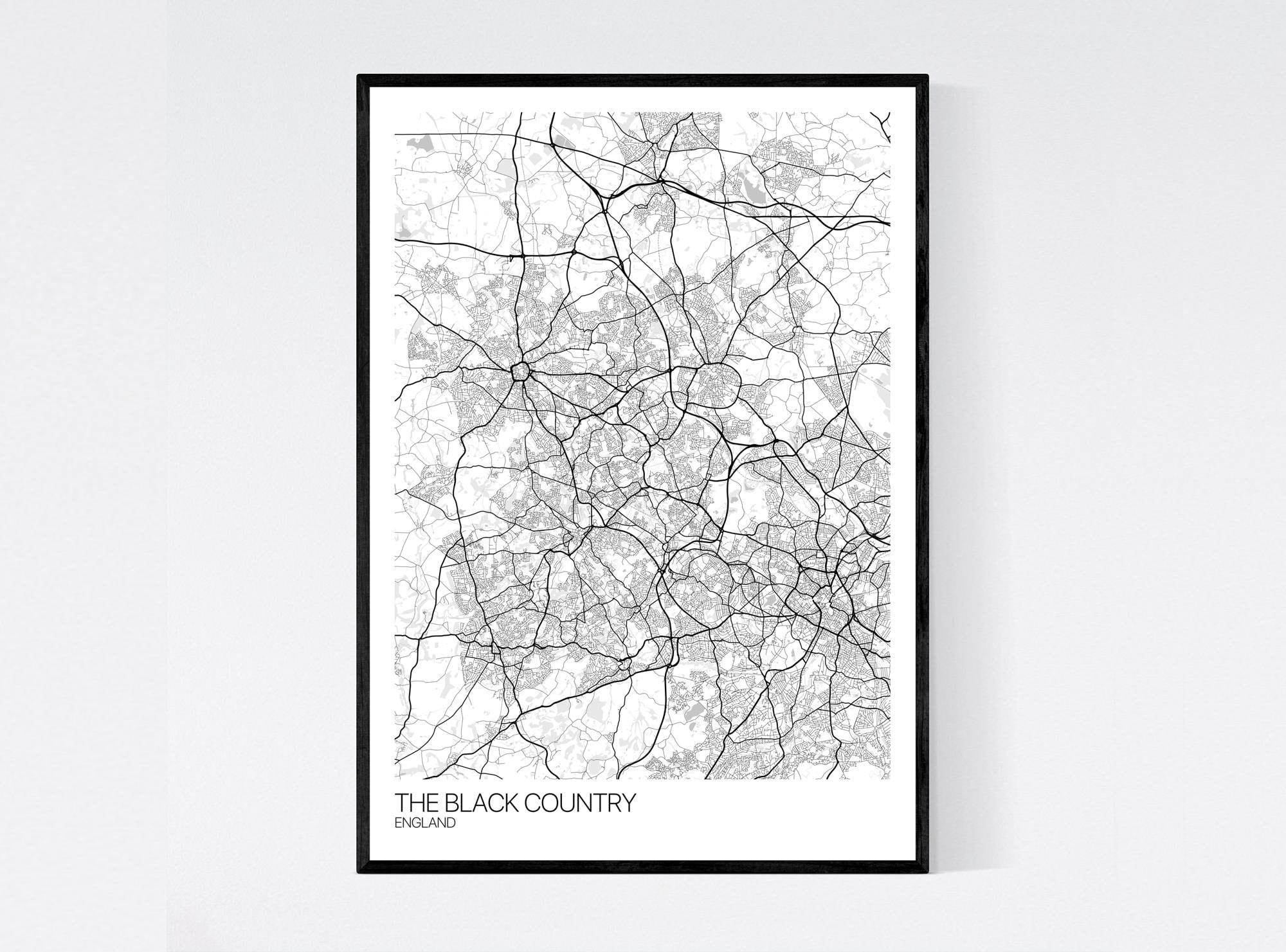The Black Country England Map Art Print Many Styles - Etsy UK