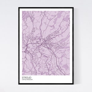 Stroud Map Art Print Many Styles 350gsm Art Quality Paper - Etsy