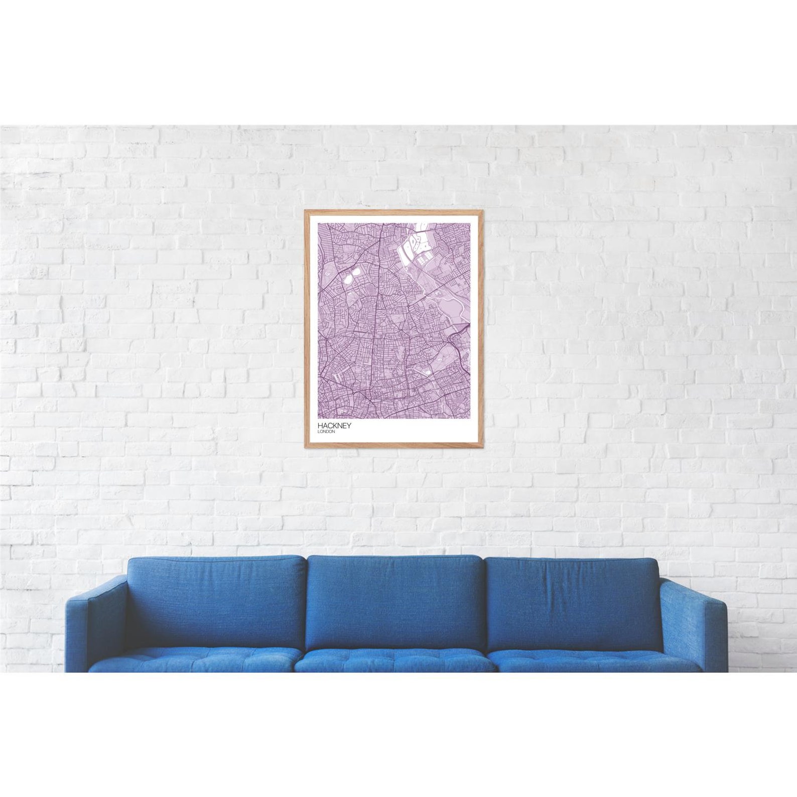 Hackney London Map Art Print Many Colours 350gsm Art | Etsy UK