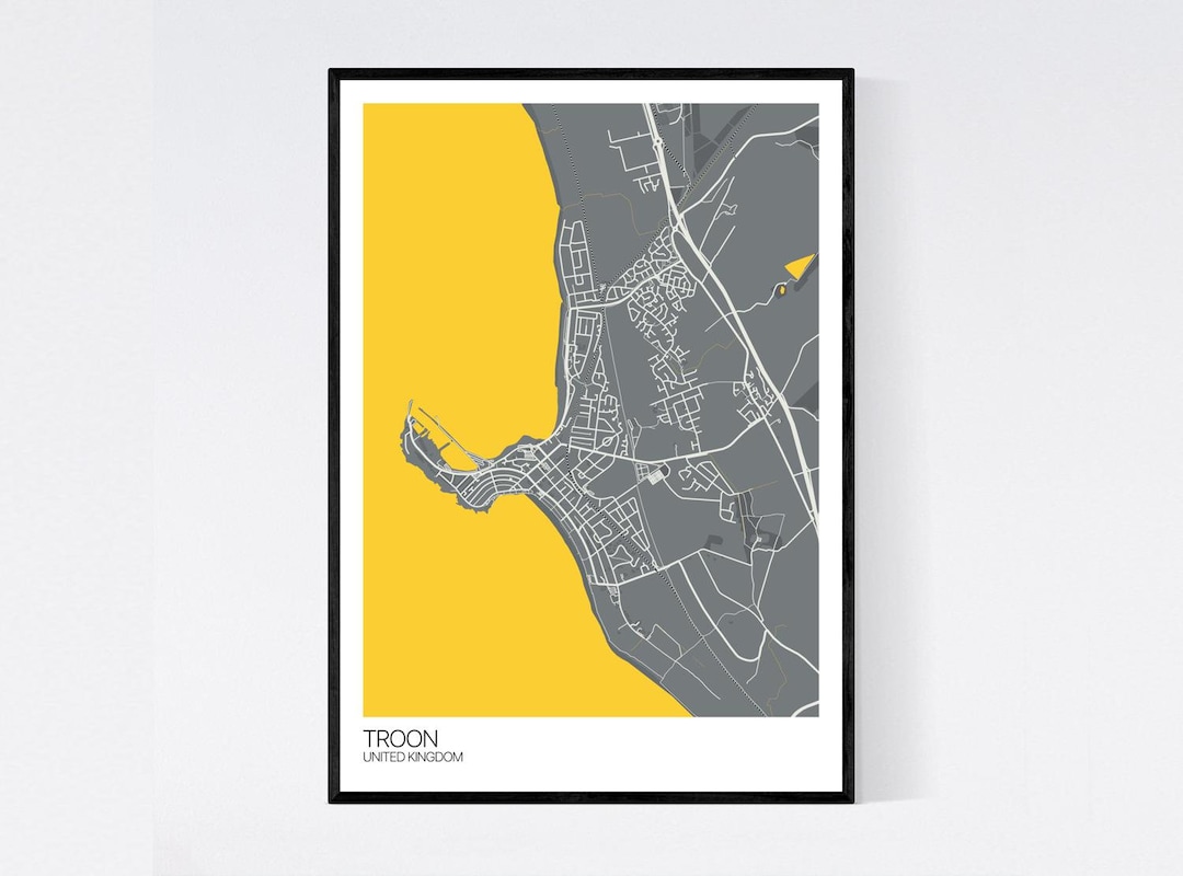 Troon Scotland City Map Art Print Many Styles 350gsm Art - Etsy