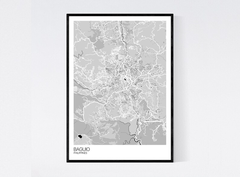 Baguio Philippines Map Art Print Many Styles Art Quality - Etsy