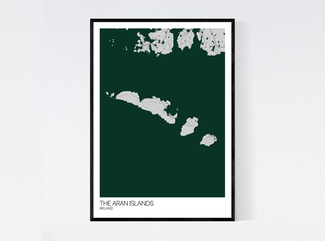 Aran Islands, Ireland Map Art Print - Many Styles - 350gsm Art Quality ...