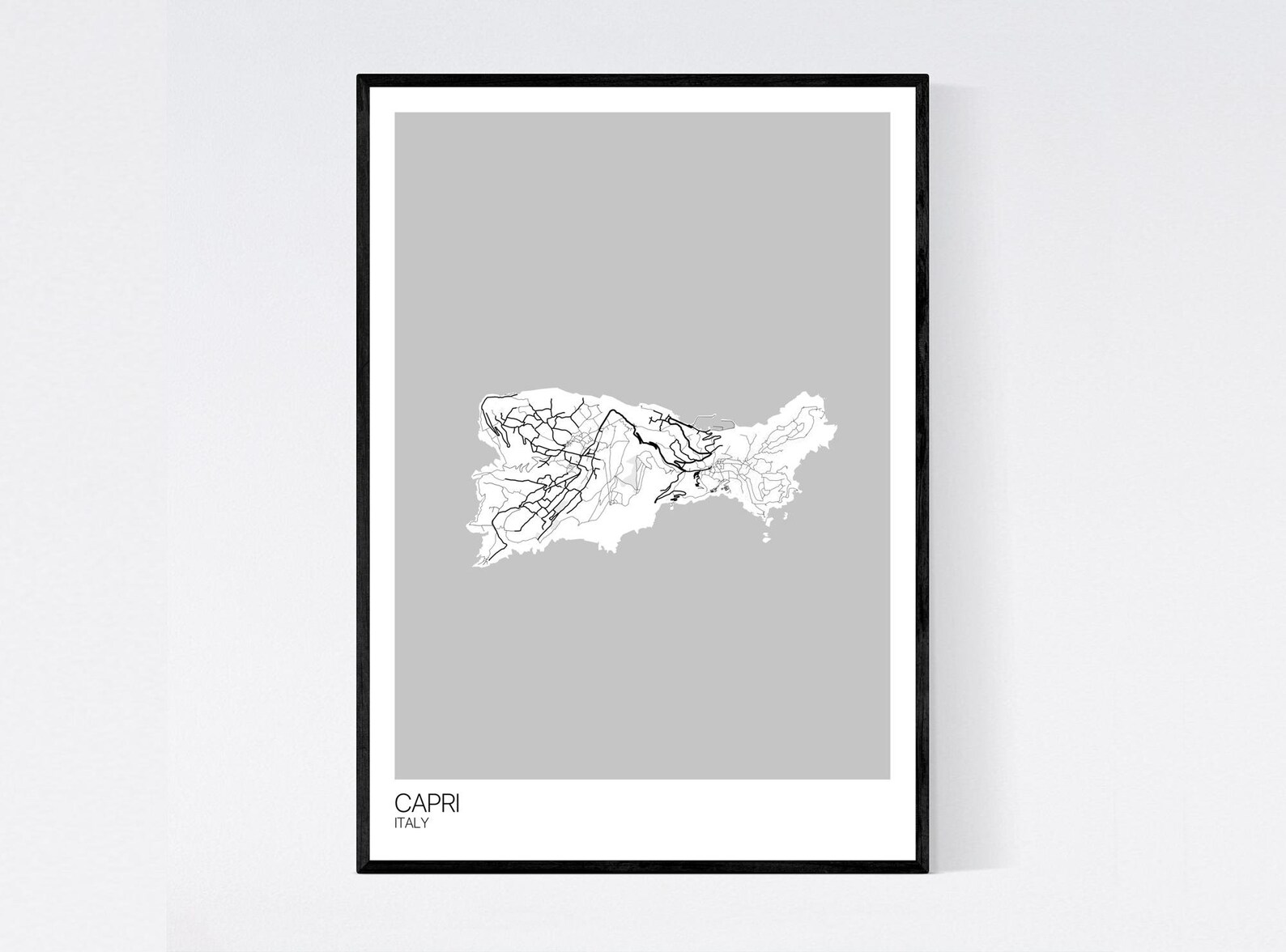 Capri Italy Map Art Print Many Styles 350gsm Art Quality | Etsy UK