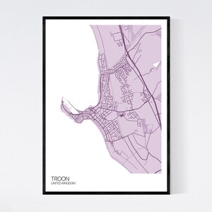 Troon Scotland City Map Art Print Many Styles 350gsm Art - Etsy