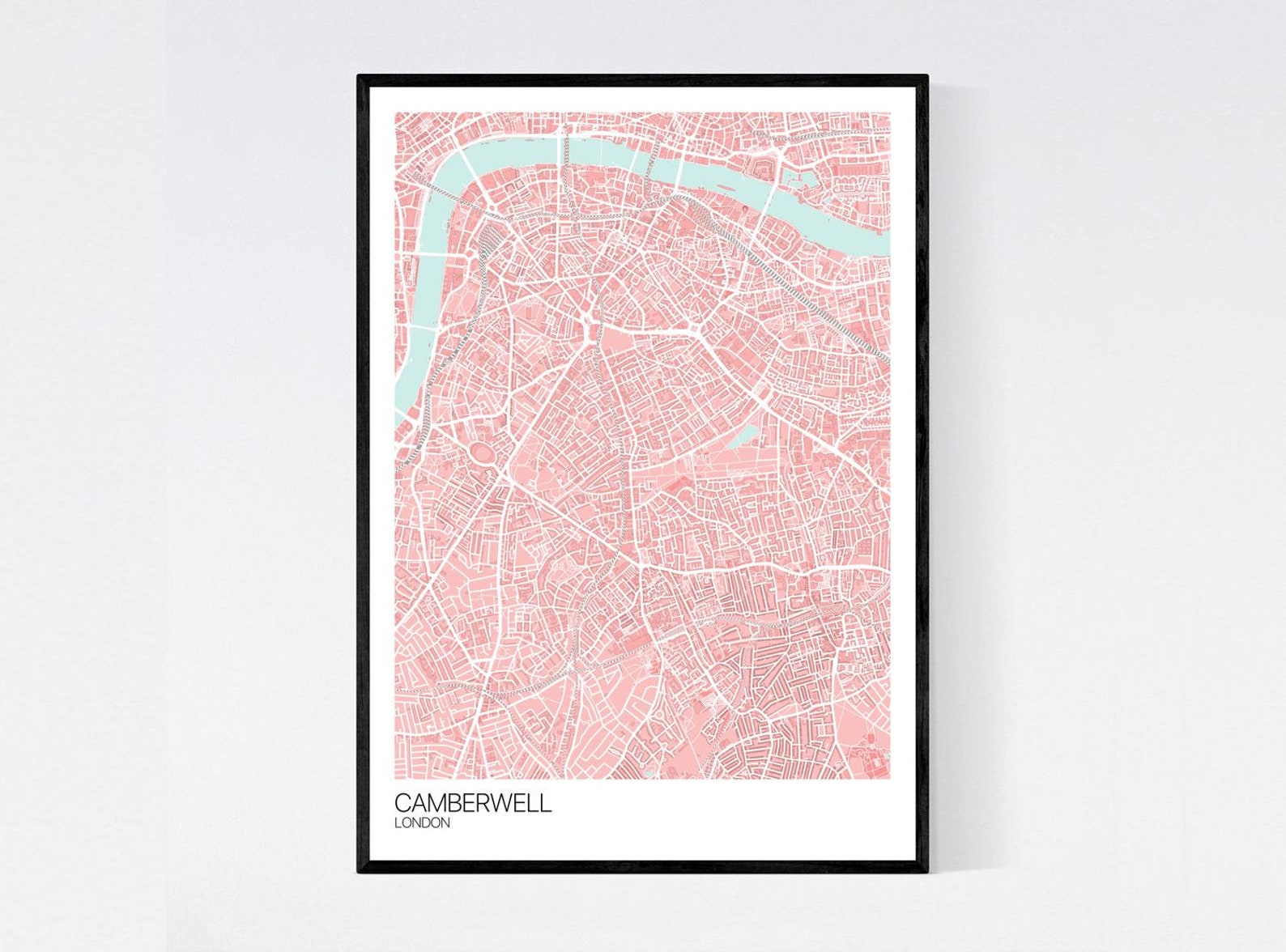 Camberwell London Map Art Print Many Colours 350gsm Art - Etsy