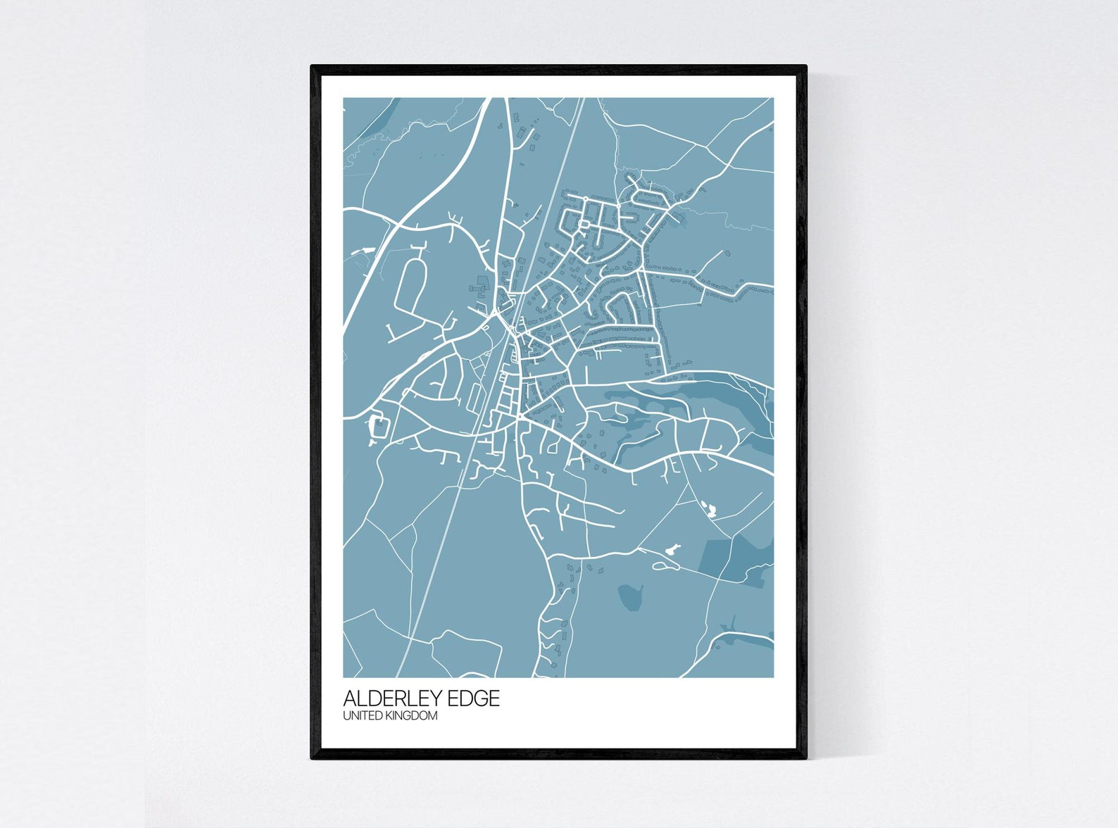 Alderley Edge Map Art Print Many Styles 350gsm Art Quality | Etsy