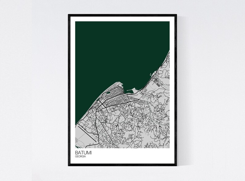 Batumi Georgia Map Art Print Many Styles 350gsm Art - Etsy