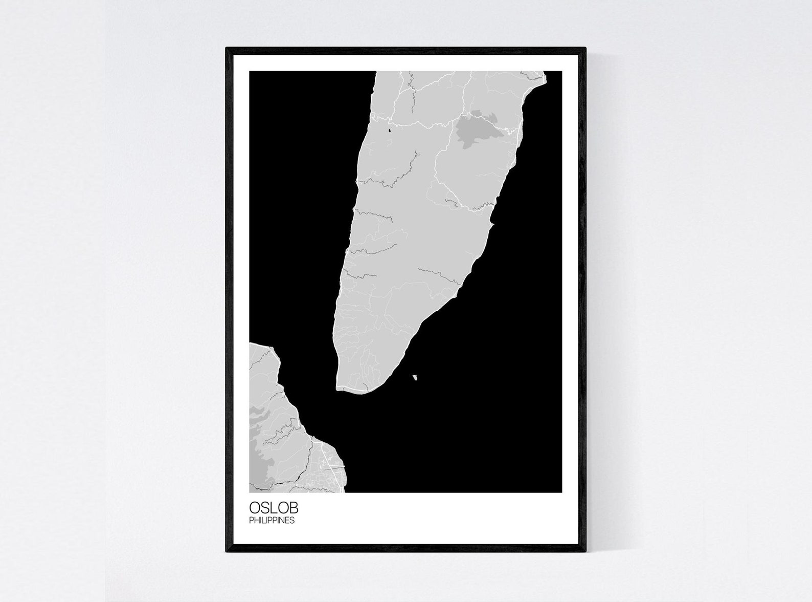 Oslob Philippines Map Art Print Many Styles Art Quality | Etsy