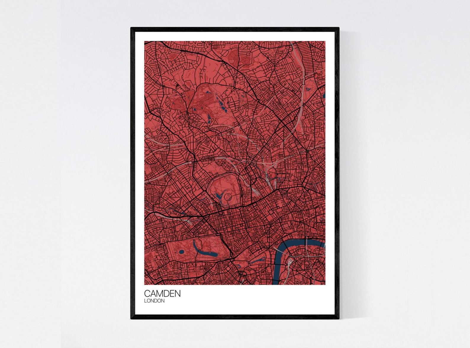 Camden London Map Art Print Many Colours 350gsm Art | Etsy UK