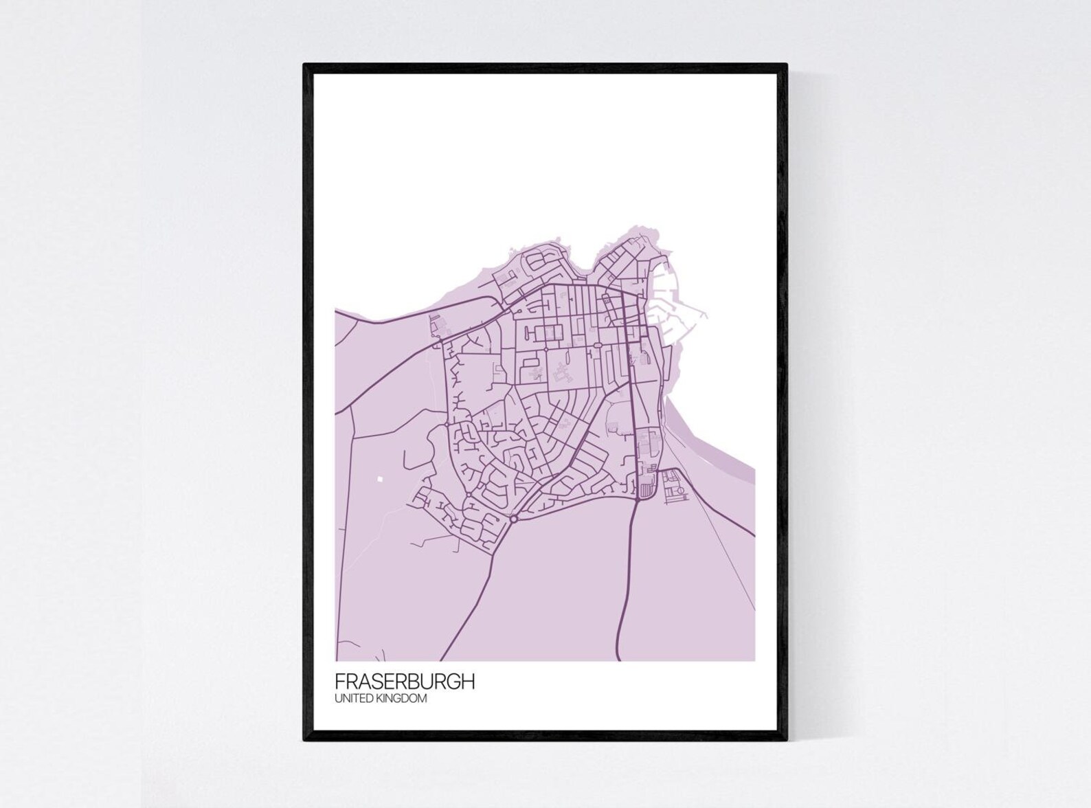 Fraserburgh Scotland City Map Art Print Many Styles | Etsy