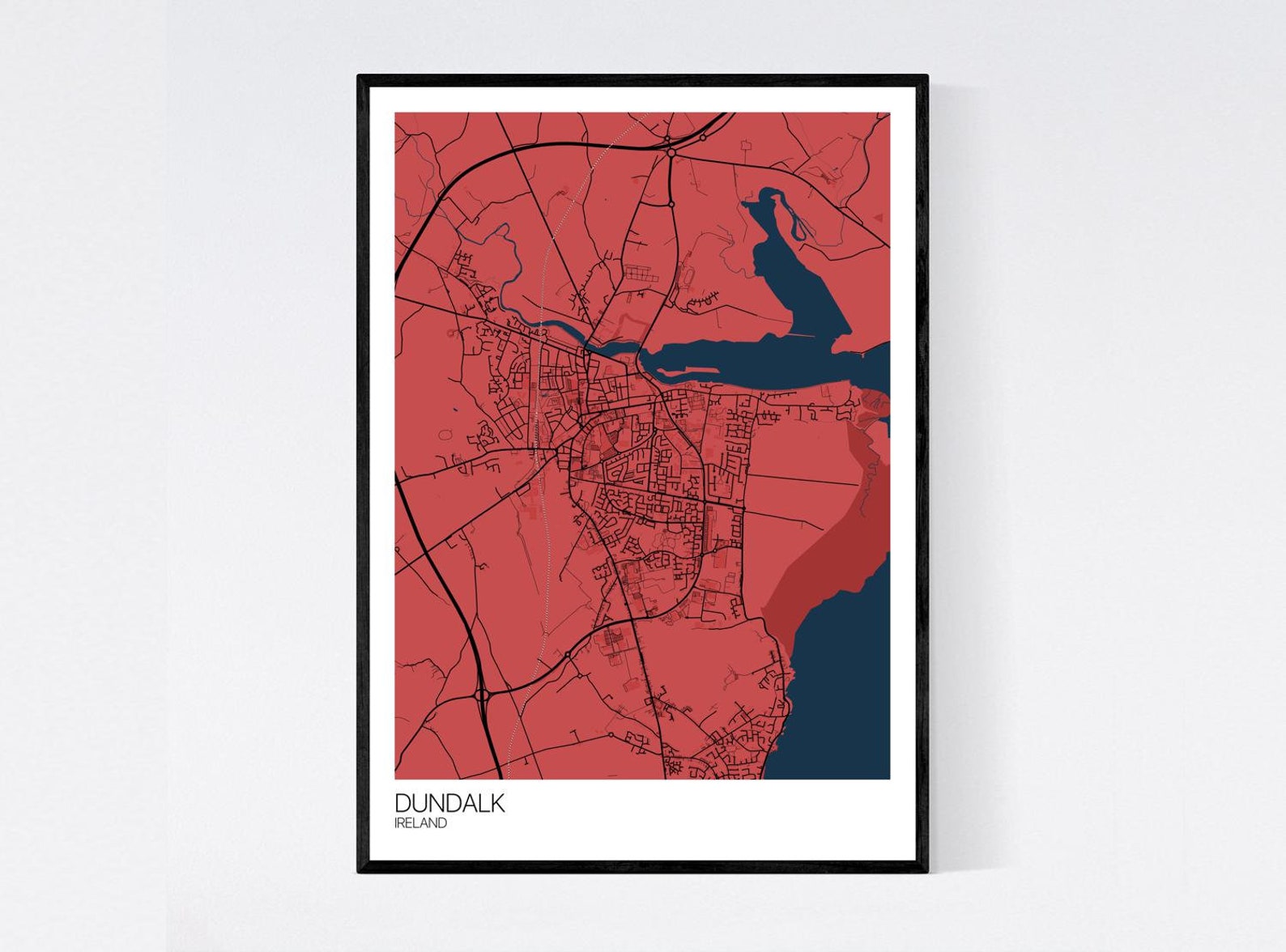 Dundalk City Map Art Print Many Styles 350gsm Art Quality - Etsy