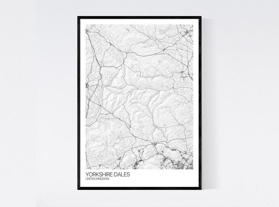 Yorkshire Dales Topographic Map Print Many Colours Fast - Etsy UK