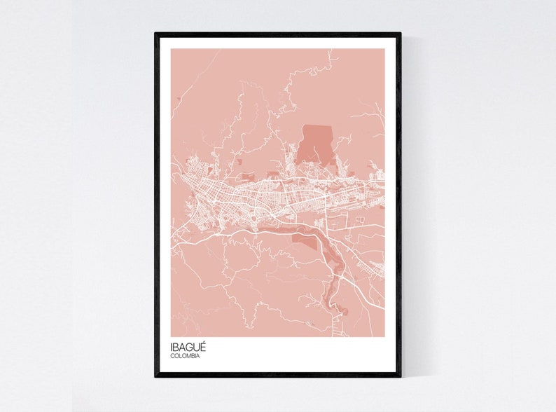 Ibague Colombia Map Art Print Many Styles 350gsm Art - Etsy