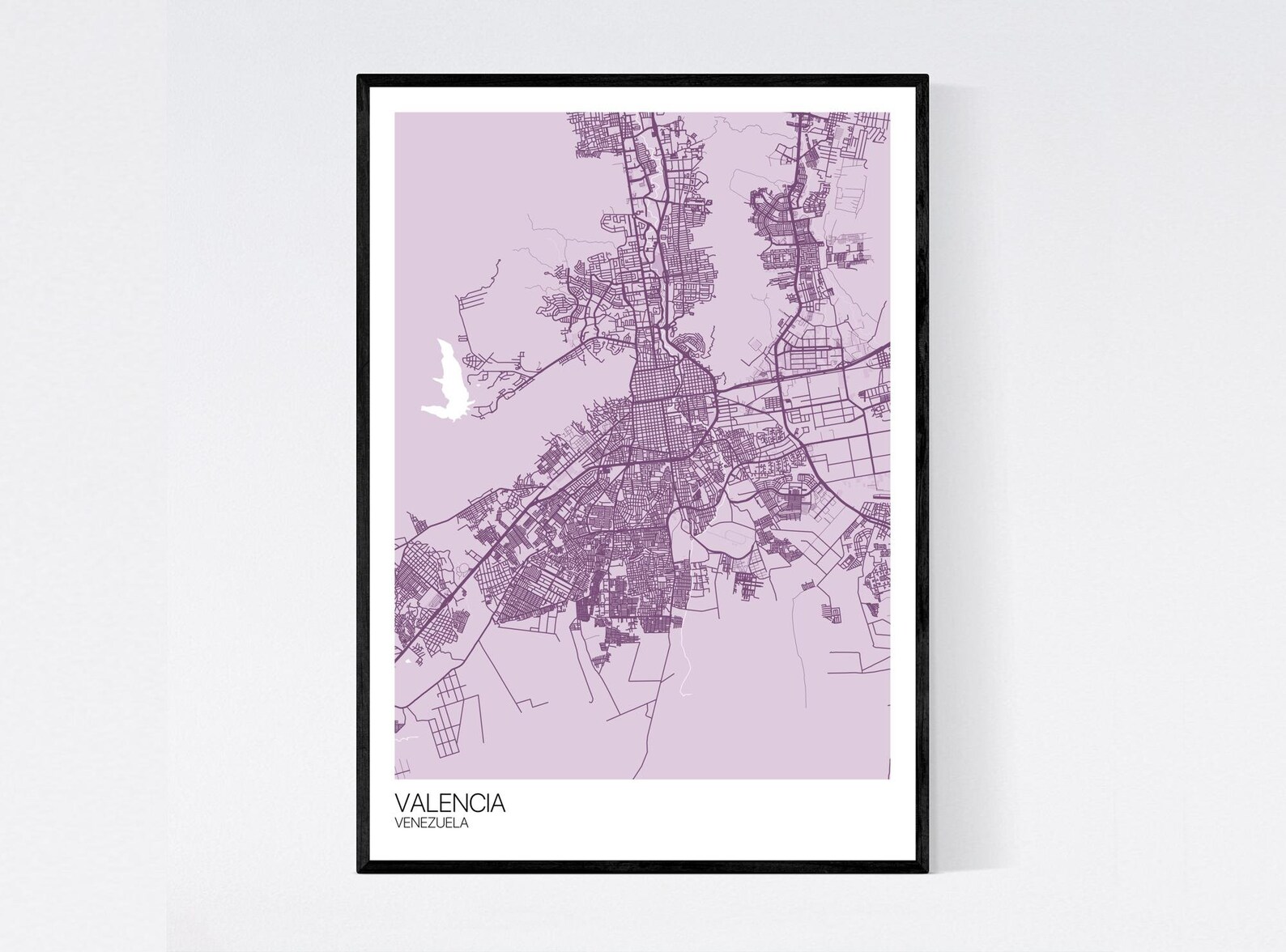 Valencia Venezuela Map Art Print Many Styles 350gsm Art | Etsy