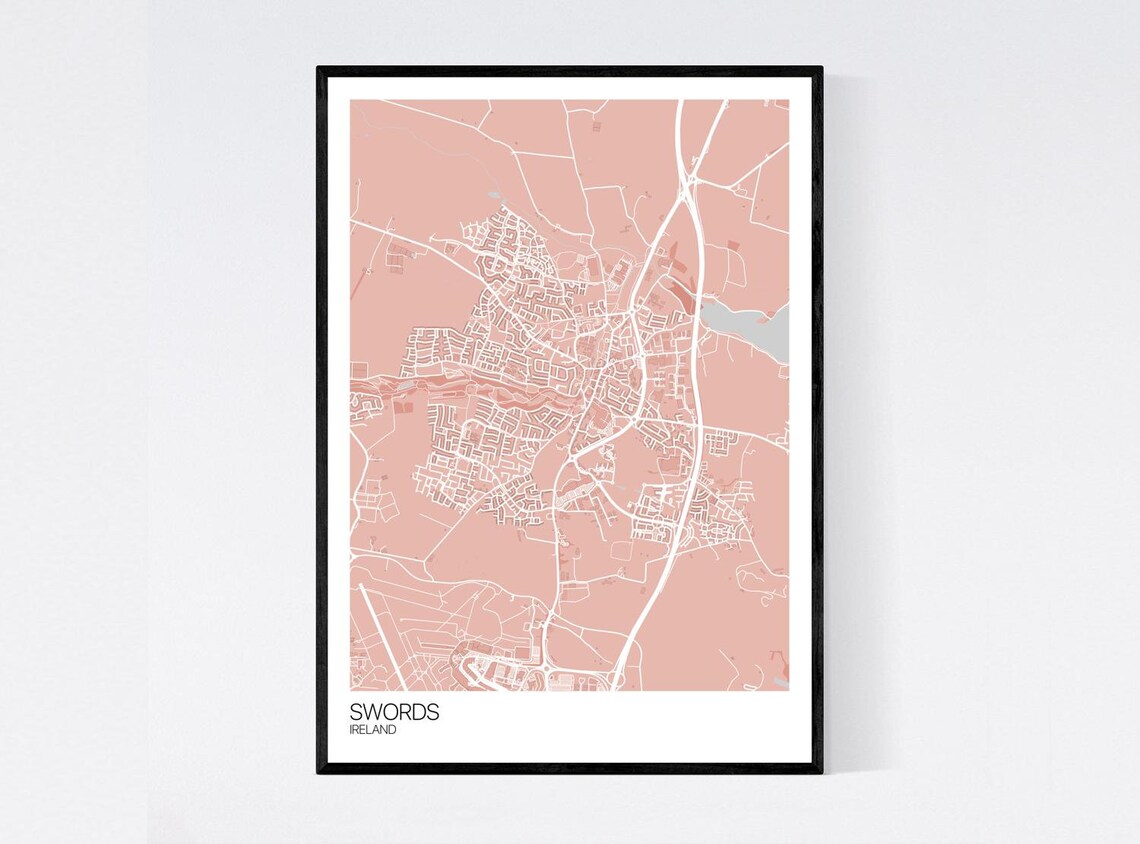 Swords City Map Art Print Many Styles 350gsm Art Quality | Etsy