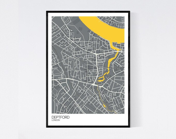 Deptford, London Map Art Print - Many Colours - 350gsm Art Quality ...