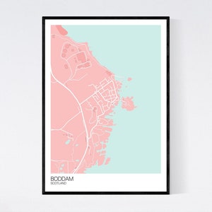 Boddam Scotland Map Art Print Many Styles 350gsm Art - Etsy