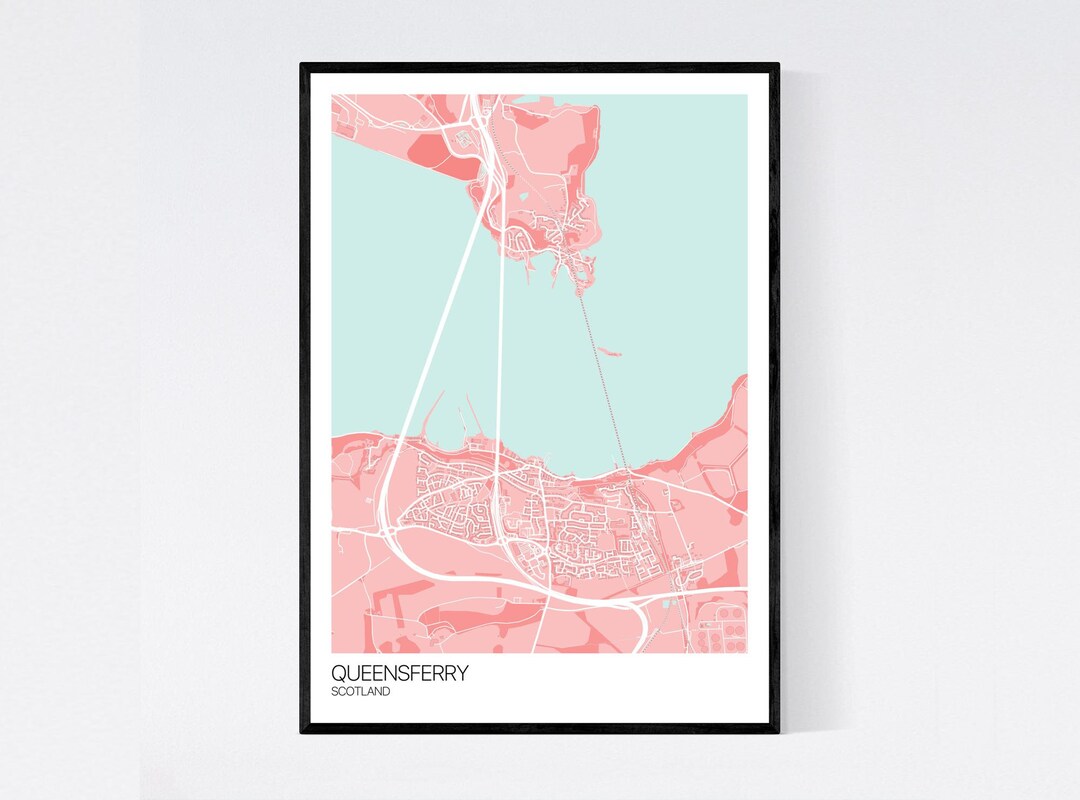 Queensferry, Scotland Map Art Print Many Styles 350gsm Art Quality ...