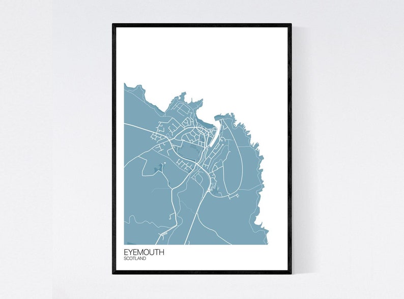 Eyemouth Scotland Map Art Print Many Styles 350gsm Art - Etsy
