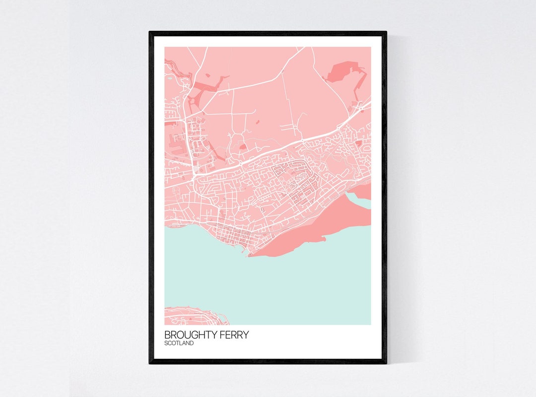 Broughty Ferry, Scotland Map Art Print Many Styles 350gsm Art Quality ...