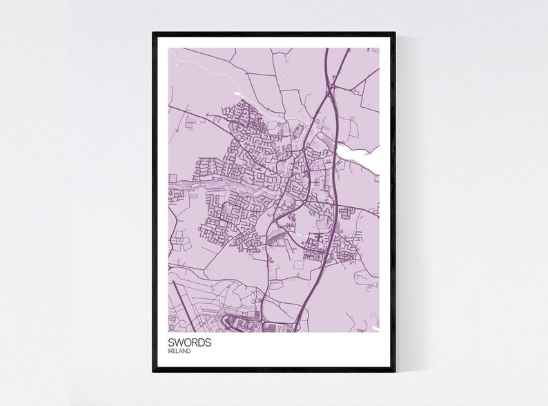 Swords City Map Art Print Many Styles 350gsm Art Quality - Etsy