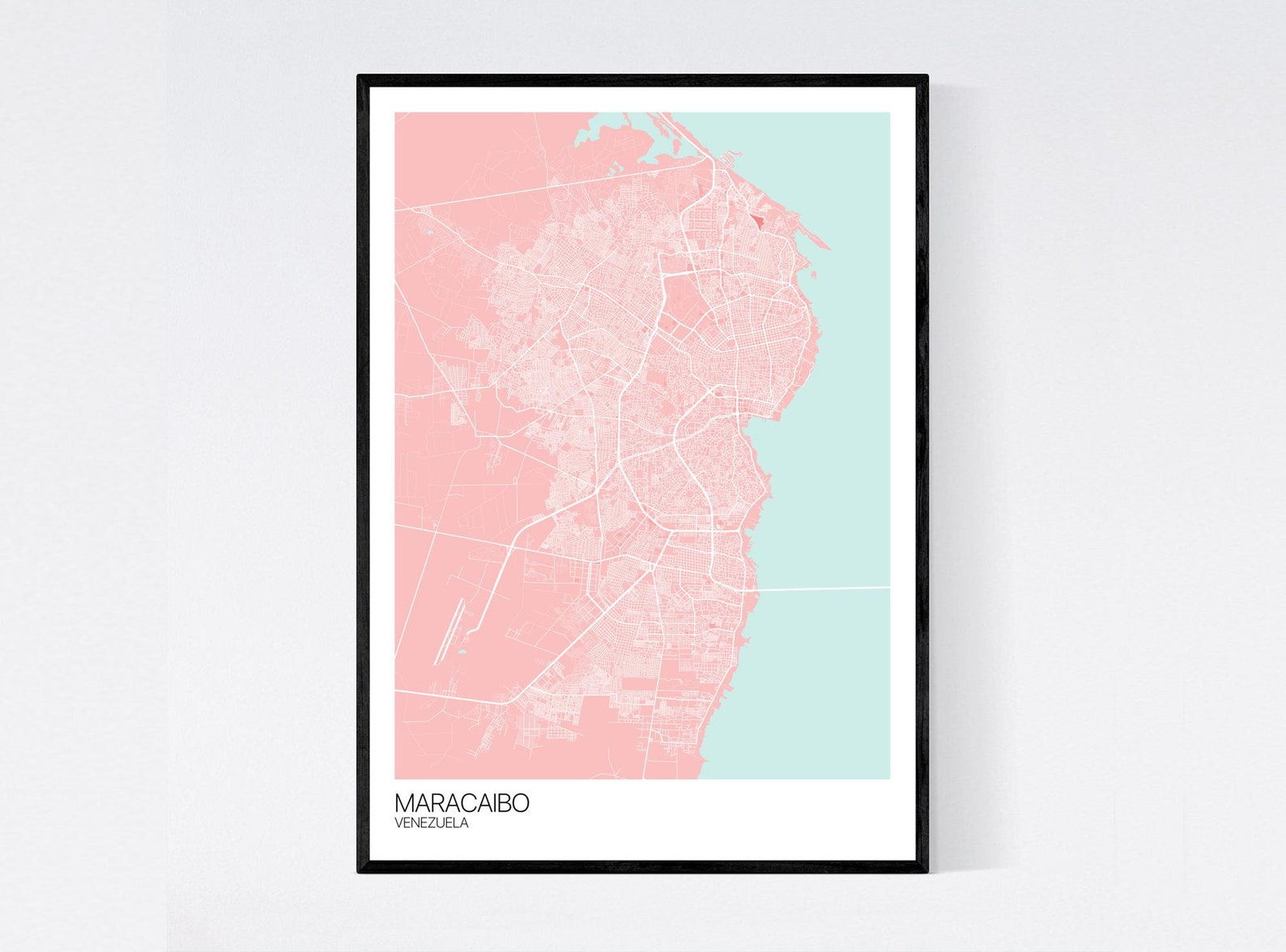 Maracaibo Venezuela Map Art Print Many Styles 350gsm Art - Etsy