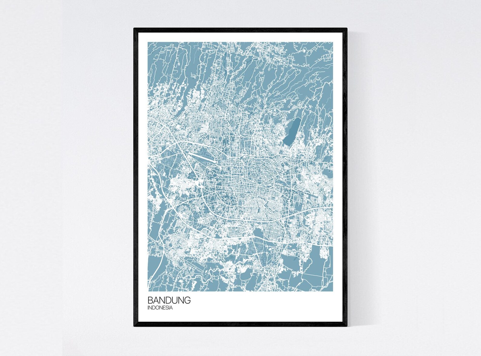 Bandung Indonesia Map Art Print Many Styles Art Quality | Etsy