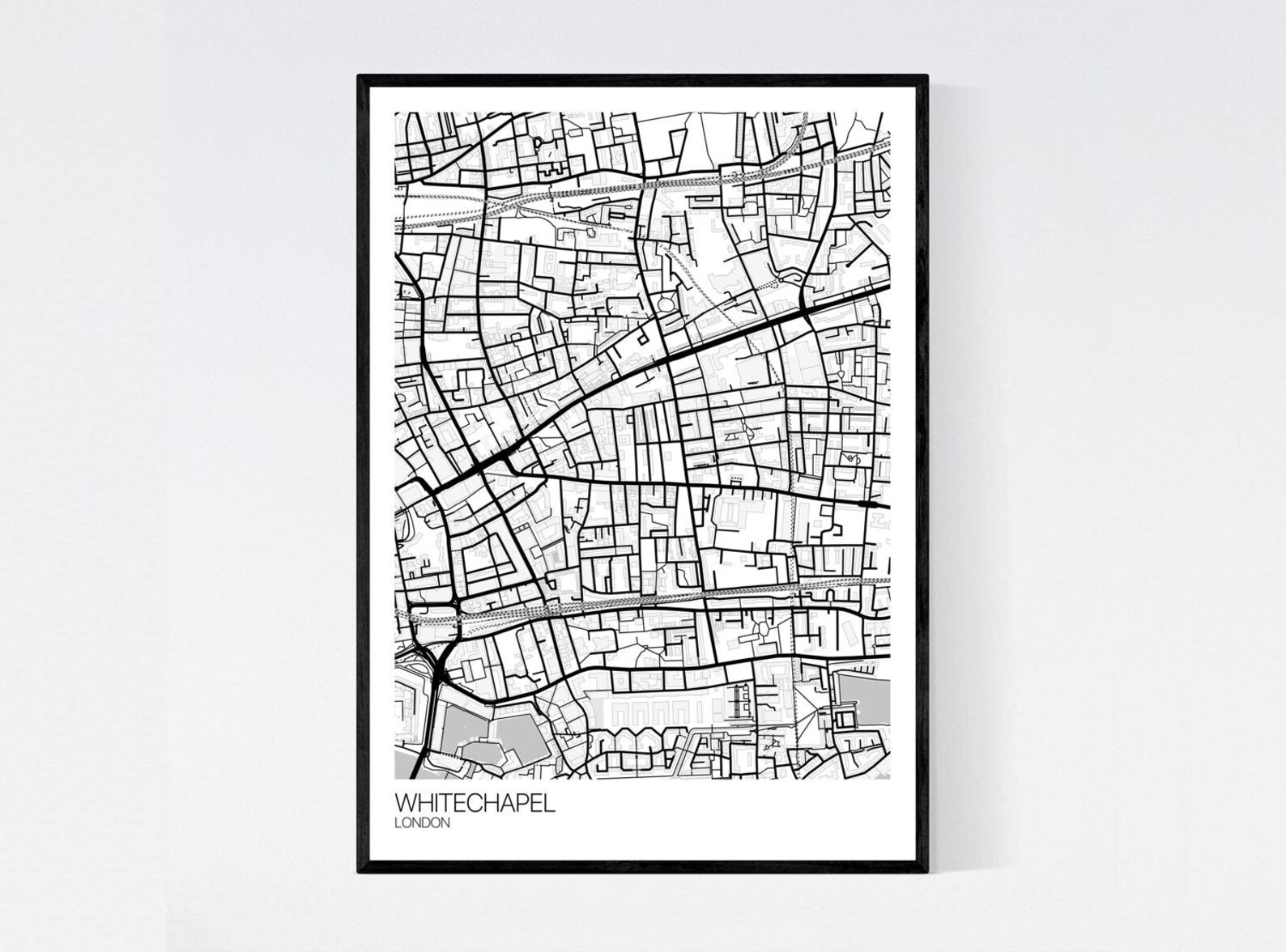 Whitechapel London Map Art Print Many Colours 350gsm Art - Etsy