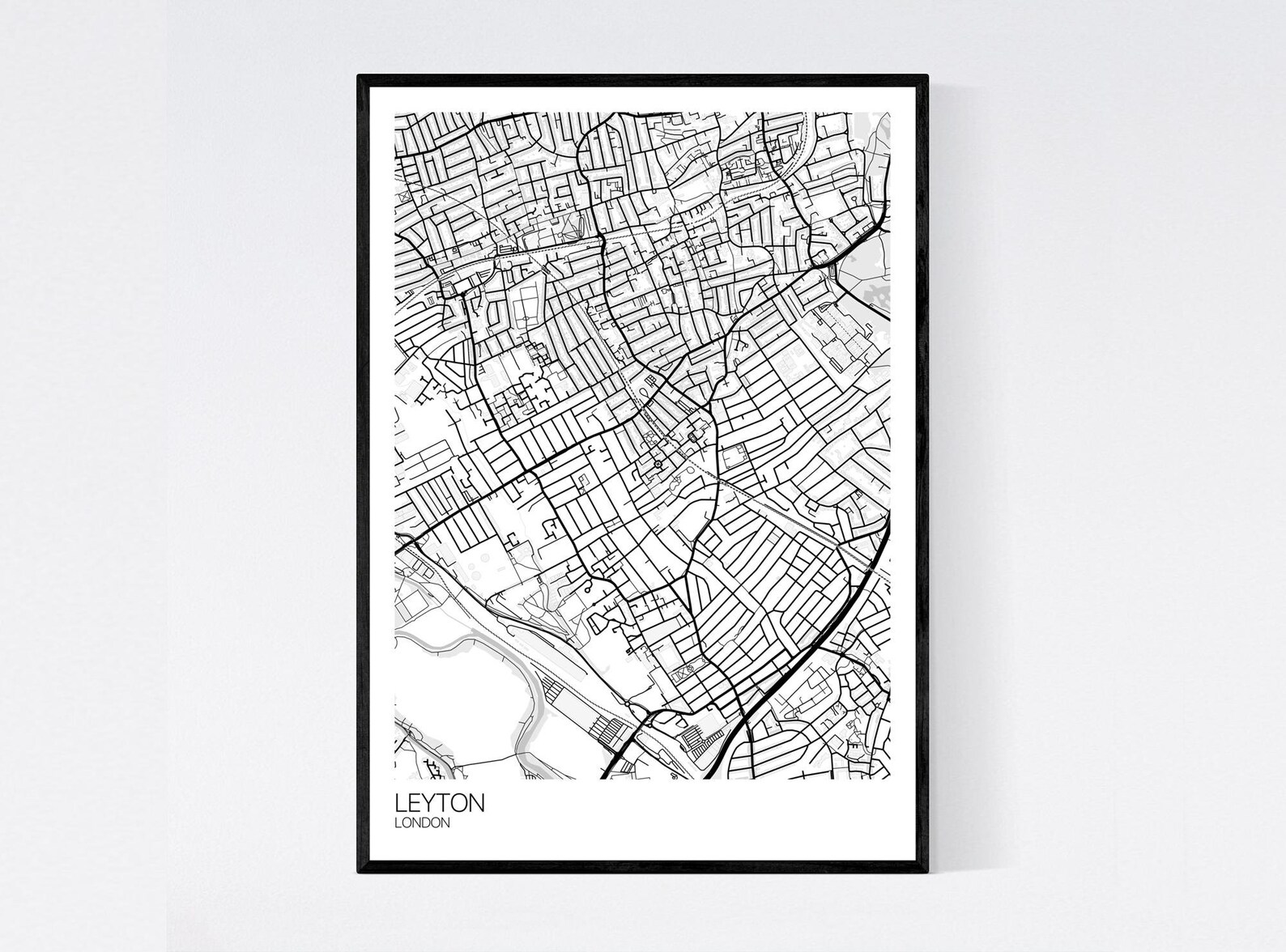 Leyton England Map Art Print Many Styles 350gsm Art - Etsy UK