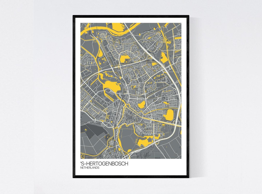 S-hertogenbosch (den Bosch), Netherlands Map Art Print - Many Colours ...