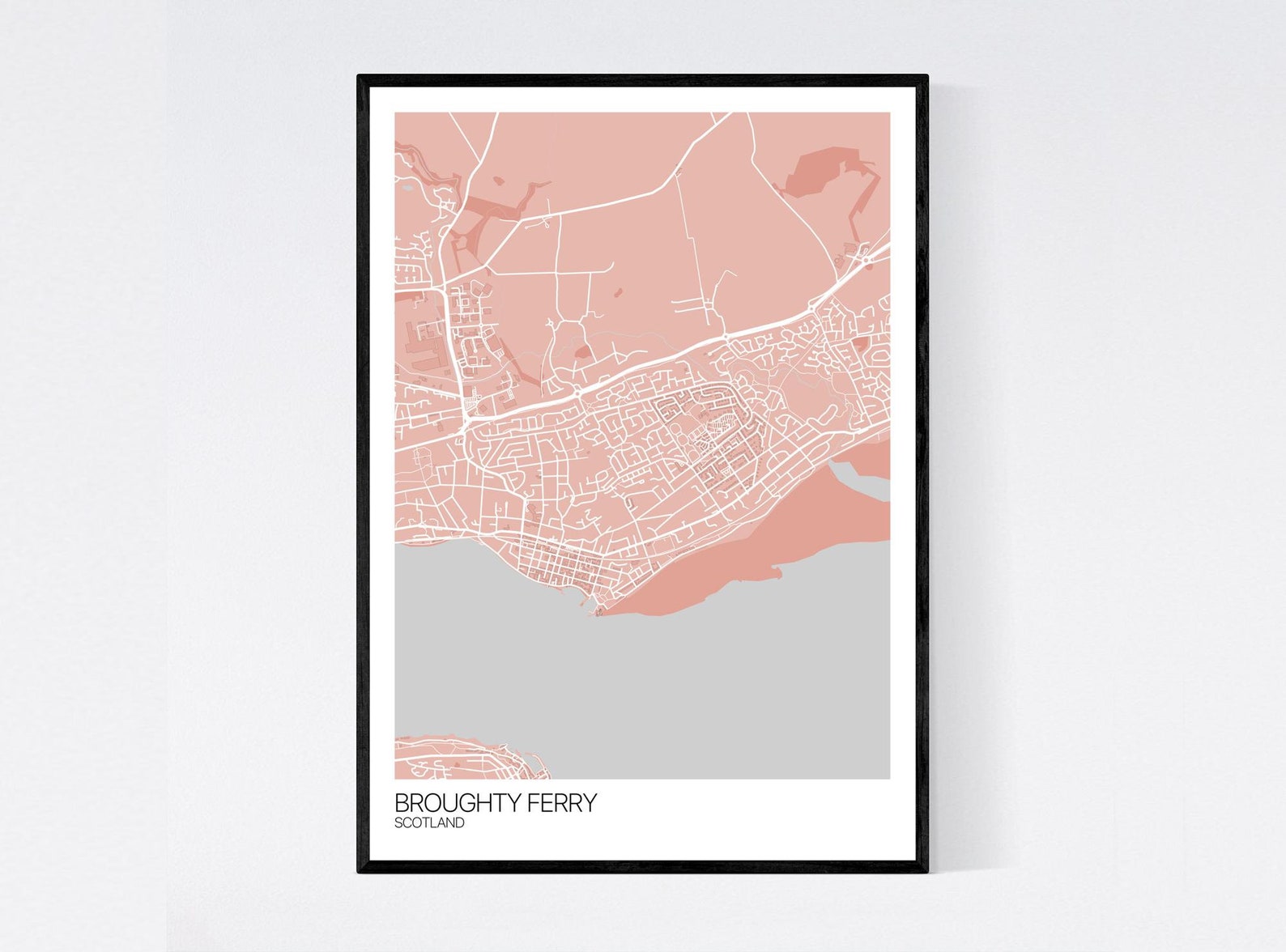 Broughty Ferry Scotland Map Art Print Many Styles 350gsm - Etsy UK
